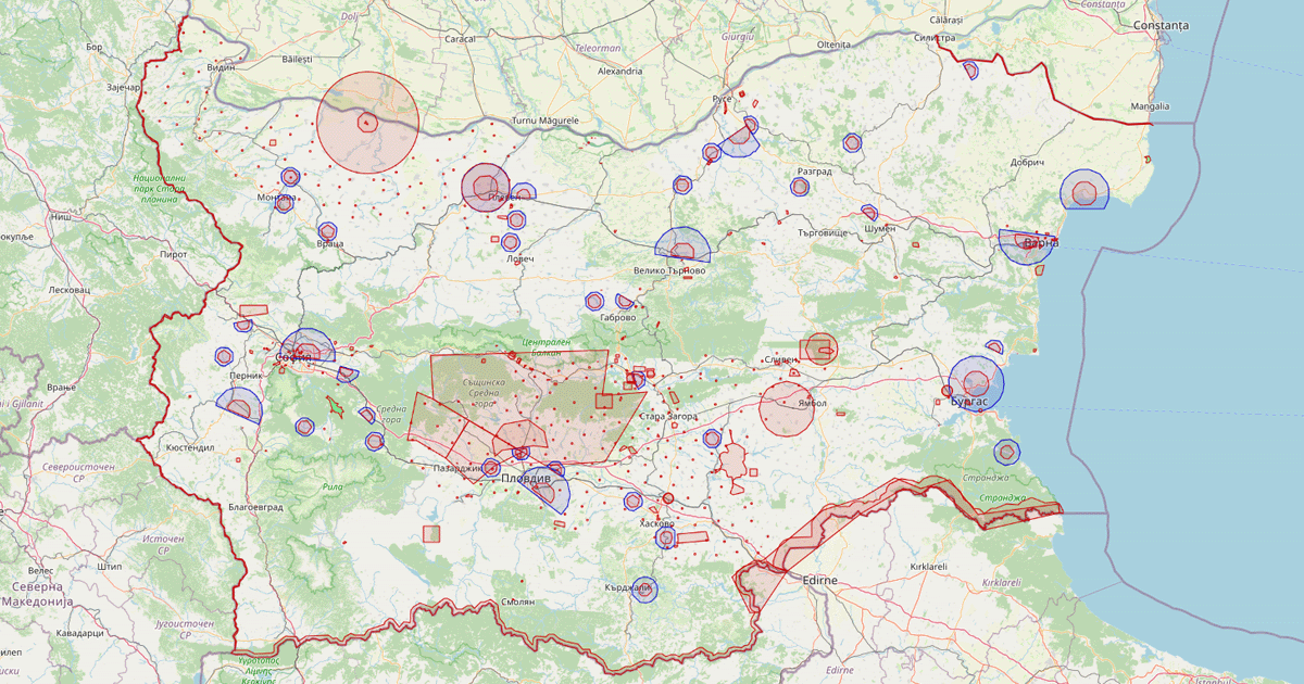 Интерактивна дрон карта на България